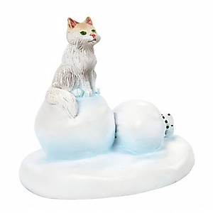 Department 56 Accessories for Village Collections White Christmas Kitten and Snowman Sorry Not Figurine, 1.625 Inch, Multicolor