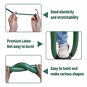 100pcs Sage Green 260 Balloons, Thickening Latex Sage Green 260q Balloons for Animal Model, Sage Green Long Twisting Balloons for Halloween Xmas Presents, Animal Shape, Birthdays Clowns. (Sage Green)