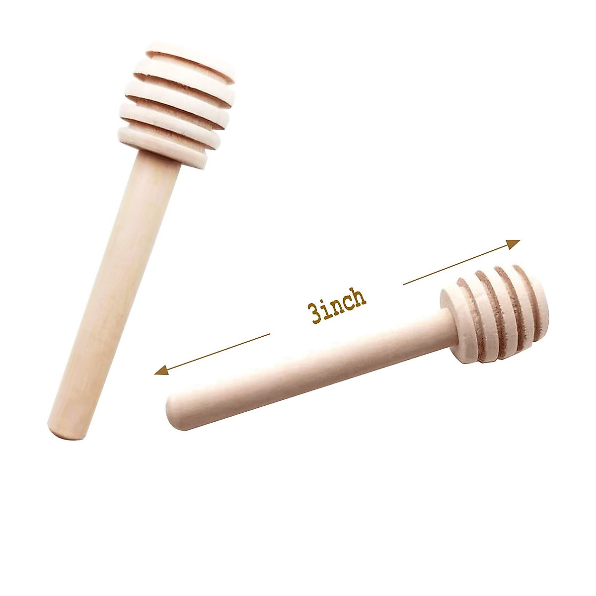 30 Pieces Honey Dipper Sticks, Lacitycover 3 Inch Mini Premium Wood Honeycomb Stick for Honey Jar Dispense Drizzle Honey and Wedding Party Favors Gift