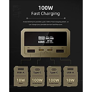 Steam Deck Battery Bank, imuto100W Power Bank, Portable Laptop Charger with Smart Digital Display, 26800mAh PD Super Fast Charging USB C External Battery for MacBook Pro/Air, iPad Pro, Lenovo, iPhone