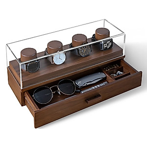 Holme & Hadfield The Watch Deck with Vegan Leather Padding for Extra Protection and Luxurious Finish – Lifetime Assurance Included