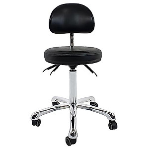 SKINACT Gold Series Esthetician/Medical/Dental Office Stool (Black)