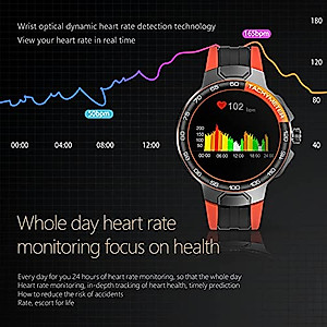 MOKCF High End Smart Watch,Full Touch Screen with 24 Sports Modes Sport Watch for Men Women,IP68 Waterproof Smartwatch Fitness Watch for iPhone Android Phone (Orange)