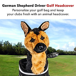 Daphne's Headcovers German Shepherd Driver Headcover | Premium Driver Headcovers | Funny Golf Club Covers | Stylish Protection for Your Clubs | Men's Golf Gear | Driver Headcover for Men and Women
