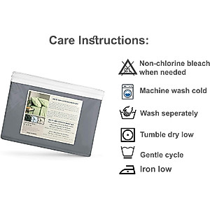 300 Thread Count 100% Cotton Frost Grey Standard Pillowcase Size Sateen Weave Standard Pillowcase Set Highly Breathable, Easy Care, Premium Soft Silky,Oeko Tex Certified