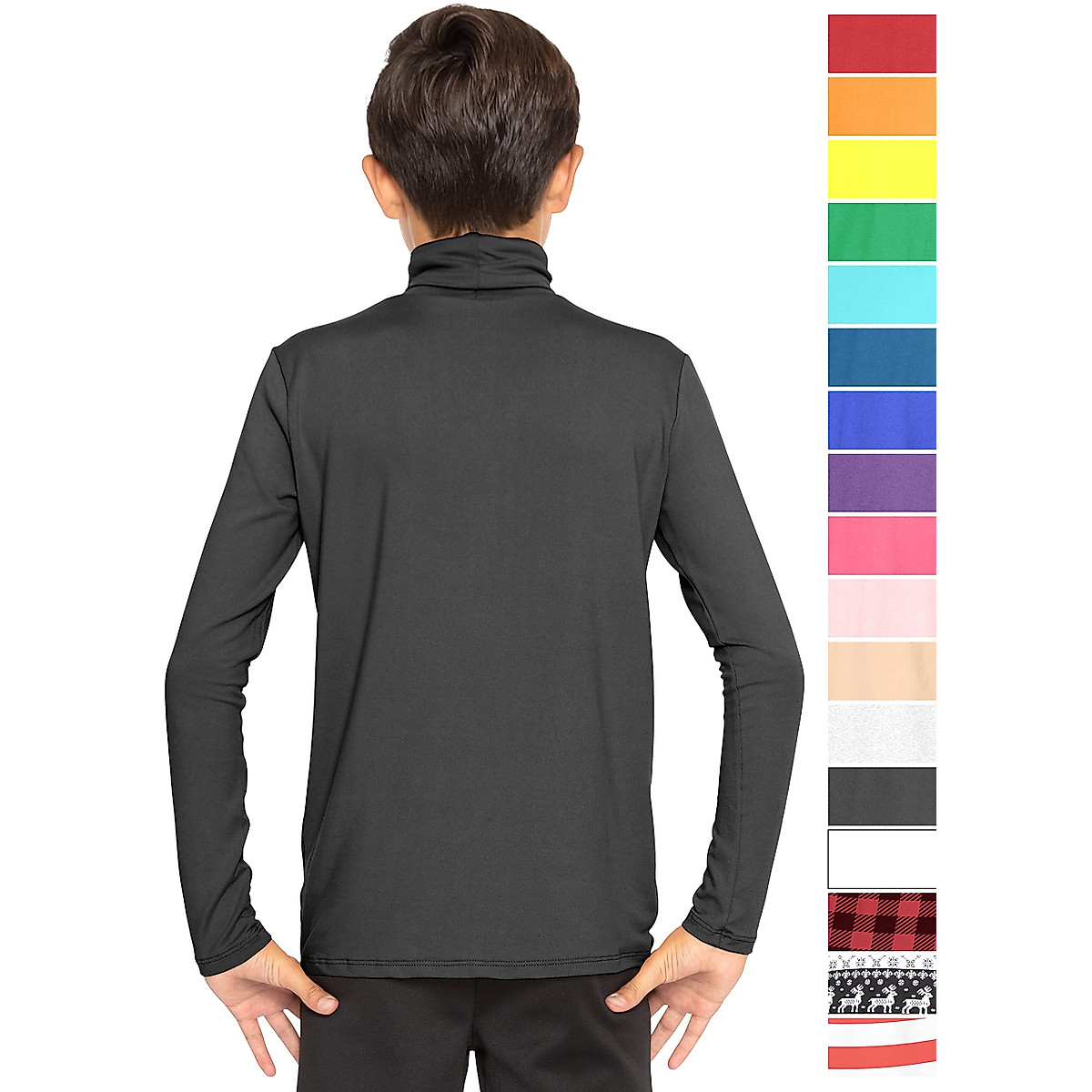 STRETCH IS COMFORT Boy's DTY Turtleneck Black Size 16