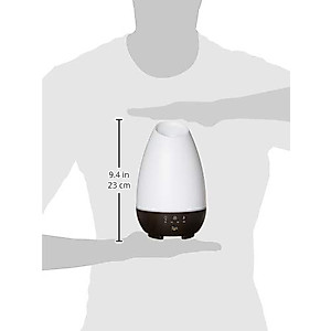 HealthSmart Essential Oil Diffuser, Cool Mist Humidifier and Aromatherapy Diffuser, FSA HSA Eligible with 500ML Tank for Large Rooms, Adjustable Timer, Mist Mode and 7 LED Light Colors, White