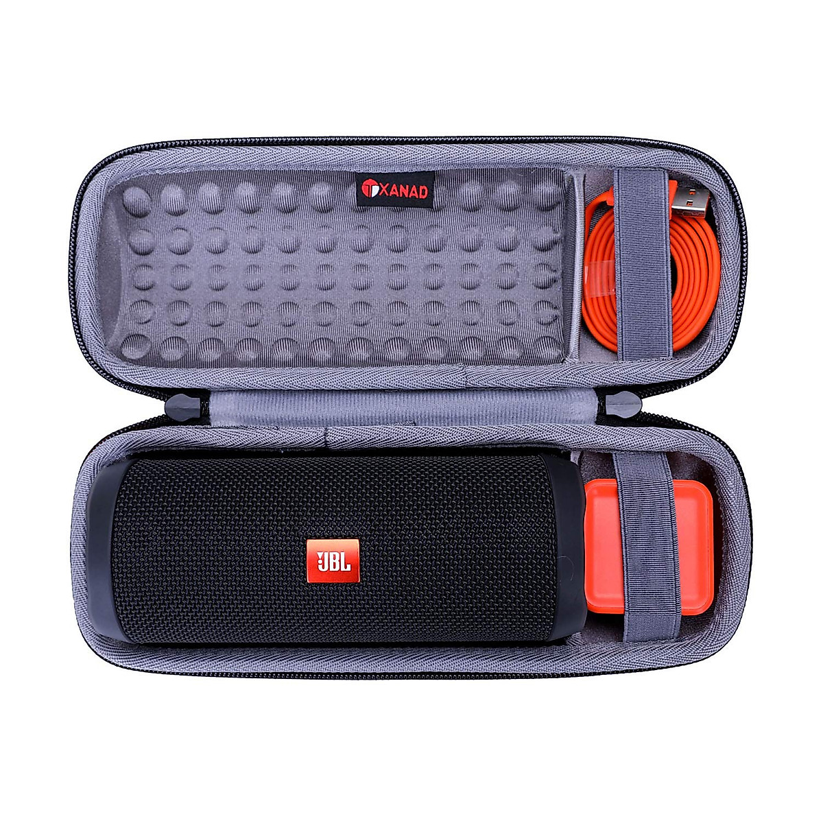 XANAD Case for JBL Flip 4/3 or Flip Essential 2/1 or Sonos Roam 2/1 Waterproof Portable Bluetooth Speaker Speaker Hard Storage Carrying Protective Bag Grey