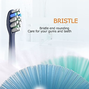 ZAIXIA 4pcs Replacement Brush Heads Compatible for Mornwell T25 Sonic Electric Toothbrush Hilarity (Color : Blue)