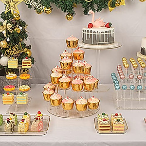 Acrylic Cupcake Stand for 24 Cupcakes Holder, Dessert Stand Premium Cupcake Display Stand Cupcake Tower Pastry Serving Display for Party Wedding Birthday