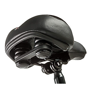 Schwinn Comfort Bike Seat for Men and Women, Soft Wide Commute, Replacement Saddle Fits All Adult Bikes with Standard Seatpost, Commuter/Double Foam, Black