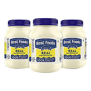 Best Foods Mayonnaise For a Creamy Condiment for Sandwiches and Simple Meals Real Mayo Gluten Free, Made With 100% Cage-Free Eggs 30 Fl Oz (Pack of 3)