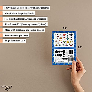 Webcam Cover Laptop Camera Stickers Dimmer for Electronics LED Light Phone Sticker Premium Prints 50 Stickers