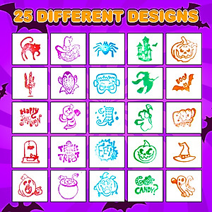 ArtCreativity Bulk Halloween Stampers for Kids - Set of 100 Halloween Stamps - Assorted Trick or Treat Stamper Designs for Halloween - Non-Candy Halloween Trinkets for Kids 3 4 5 6 7+