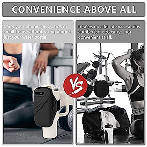 Water Bottle Pouch for Stanley Cup/Simple Modern 40oz Tumbler - Water Bottle Accessories for Stanley Quencher Adventure 40oz & IceFlow 20oz/30oz