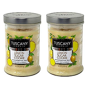 Tuscany Candle 18oz Scented Candle, Lemon Sugar Cookie 2-Pack