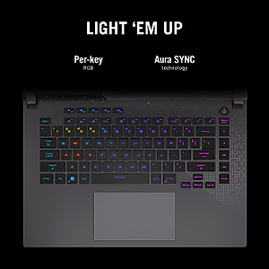 ASUS ROG Strix G15 (2022) Gaming Laptop, 15.6" 300Hz IPS FHD Display, NVIDIA GeForce RTX 3050, AMD Ryzen 7 6800H, 16GB DDR5, 1TB SSD, RGB Keyboard, Windows 11 Home, G513RC-IS74