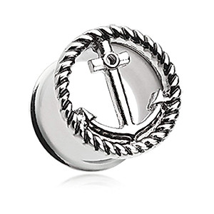 Covet Jewelry Classic Knotted Anchor Ear Gauge Tunnel Plug (00 GA (10mm))