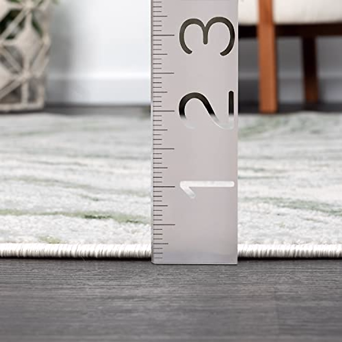 Abani Atlas 8'x10' Green/Grey Area Rug, Abstract Marble - Durable Non-Shedding - Easy to Clean