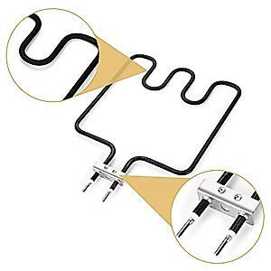 WADEO Electric Smoker and Grill Heating Element Replacement Part with Adjustable Thermostat Cord Controller, 1500 Watt Heating Element for Masterbuilt Smokers & Turkey Fryers