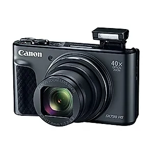 Canon PowerShot SX730 Digital Camera w/40x Optical Zoom & 3 Inch Tilt LCD - Wi-Fi, NFC, Bluetooth Enabled (Black) (Renewed)