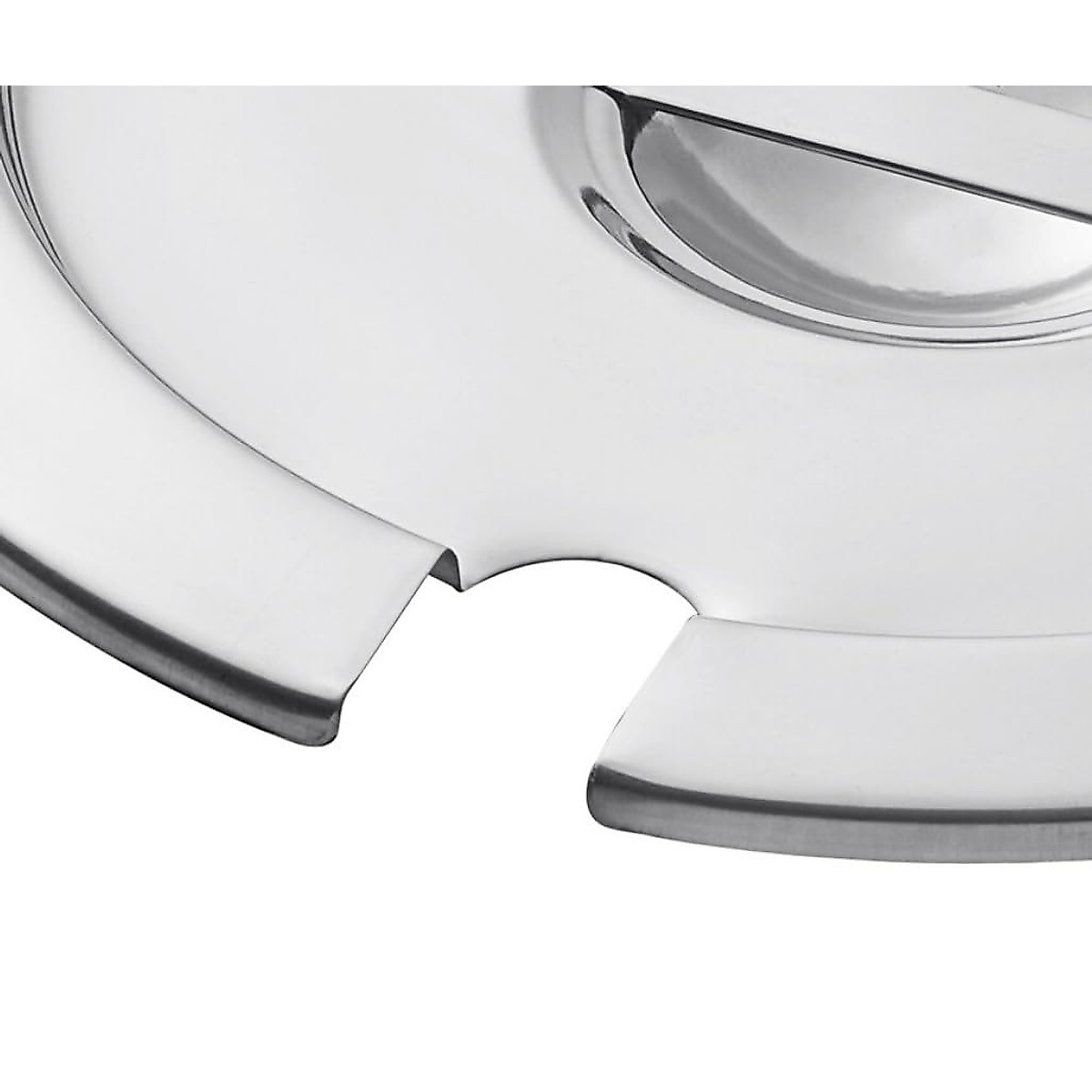 Soro Essentials- 10.5" Stainless Steel Vegetable Inset Notched Cover - Fits 11 qt. Inset for Commercial Food Warmer Soup Warmer and Soup Chafer Applicable to Catering Buffet Parties Banquets