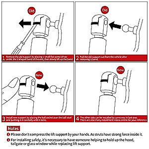 Gas Charged Hood Lift Support Struts for F-250 F-350 F-450 F-550 Super Duty Excursion 1995-2007 4339 Gas Spring strut Shock, 2 PCS
