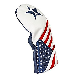USA 1, 3, 5, X, H Headcover Patriot Golf Vintage Retro Patriotic Driver Fairway Wood and Hybrid Head Cover Fits All Modern Fairway Wood and Hybrid Club