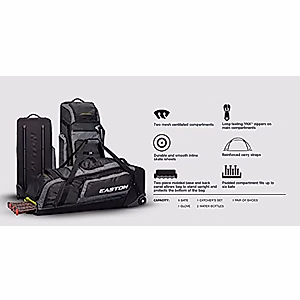 Easton | TANK PRO Wheeled Equipment Bag | Baseball/Softball | Black