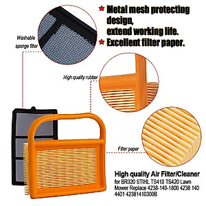HIFROM Replace Air Filter + Pre Filter Compatible with BR320 STIHL TS410 TS420 Lawn Mower Replace 4238-140-1800 4238 140 4401 42381410300B