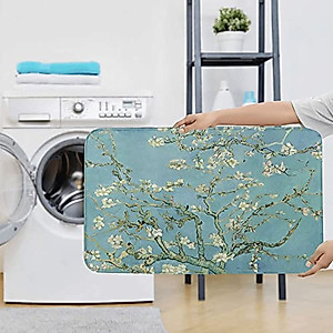 Almond Blossom by Vincent Van Gogh Paintings Bathroom Rugs Mats Set 3 Piece Soft Bath Mat Contour Mat Toilet Lid Cover