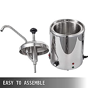 Cheese Warmer Dispenser, 1600W Electric Food Sauce Warmer Heater, Commercial Jam Heat Preservation Machine for Chocolate Butter Cheese