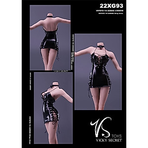 HiPlay 1/6 Scale Figure Doll Clothes, Hot Girl Suit, Tight-Fitting Dress Outfit Costume for 12 inch Female Action Figure Phicen/TBLeague CM221(B)