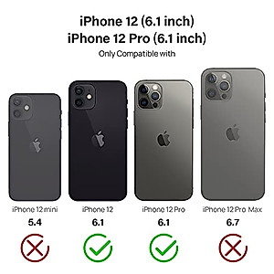 Pretocter Universal for iPhone 12 iPhone 12 Pro Crossbody Wallet Case with Credit Card Holder, Detachable Cross Body Strap Lanyard Kickstand Shockproof Magnetic Leather Phone Cover, 6.1 inch Green