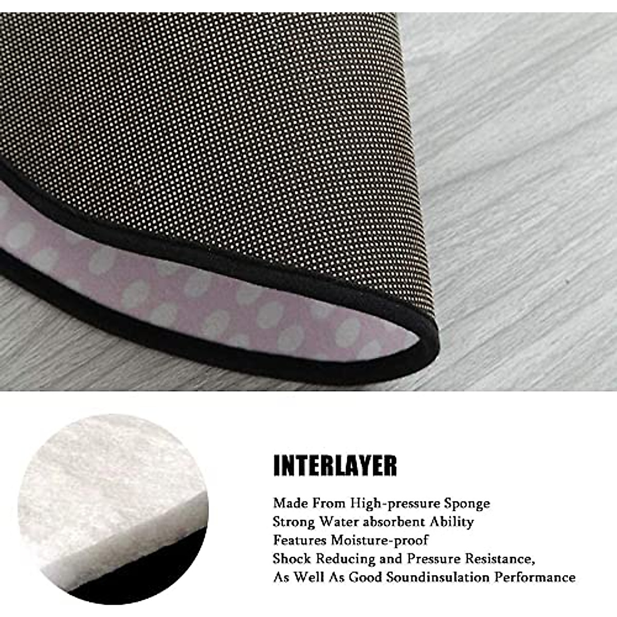 Customized Chair Mat for Carpet Personalized Add Your Own Logo Image Text Photo Area Carpet Anti Slip Washable Decorative Door Mat for Home Garden Office, Black, 47 Inches