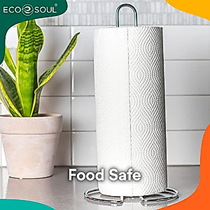 ECO SOUL 100% Bamboo Kitchen Paper Towel Set of 6 Rolls | 900 sheets, 150 sheets per roll | 2 Ply Ultra Absorbent, Eco-friendly, Sustainable, Soft Paper Towel, Food Safe