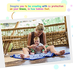 NASHRIO Baby Knee Pads for Crawling (3 Pairs), Anti-Slip and Protect Infants & Toddlers Knees, Elbows and Legs. Adjustable Straps and Breathable 3D Mesh for Boys and Girls (Unisex)