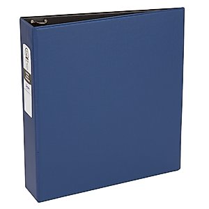 Avery Economy 3 Ring Binder, 2" Round Rings, 1 Blue Binder (03500)
