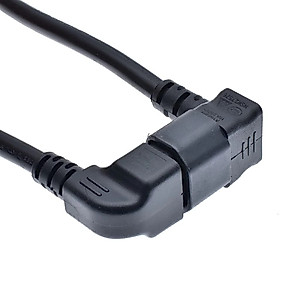 Toptekits 5ft/150cm C14 to C13 PDU Power Supply Extension Cord,90-Degree Down Angle IEC 320 C14 to 90-Degree Down Angle IEC 320 C13 Power Plug Converter Adapter Cable Cord (5ft/1.5m)