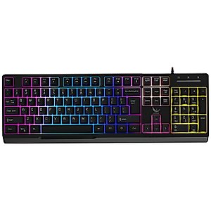 ZADEZ Membrane Gaming Keyboard - G-850K - PC Gaming Keyboard, RGB LED Backlit Keyboard with Multimedia Keys for Windows, Laptop, PC Gamers, Black