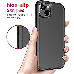 Diverbox Designed for iPhone 14 Plus case with Screen Protector Camera Lens Cover Heavy Duty Shockproof Shock-Resistant Cases for Apple iPhone 14 Plus Phone 6.7 inch (Black)