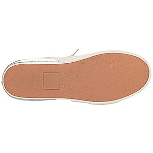 Dolce Vita Women's Zina Sneaker, White/Natural Embossed Leather, 7.5