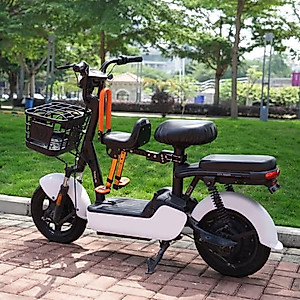 OUSEXI Front Child Bike Seat,Foldable Front Mounted Kids with Backrest and Footrest, Child Bicycle Seat Design for Bicycles Pedal Scooter