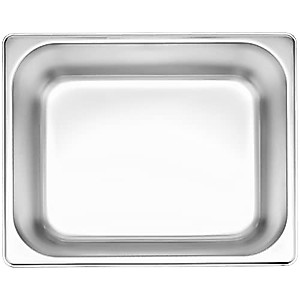 JAPCHET 4 Pack Stainless Steel Steam Pan 1/2 Size, Anti-Jam Steam Table Pan, Hotel Pans Half Size Restaurant Buffet Trays for Catering, 4 Inch Deep