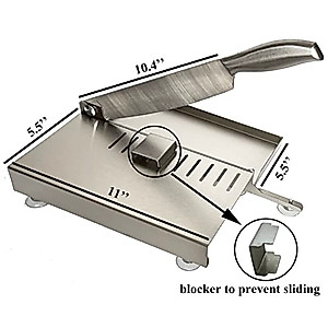 Frozen Meat Cutter Manual Slicer Chopper 10.4inch Stainless Steel for Rib Beef Mutton Vegetable Whole Chicken