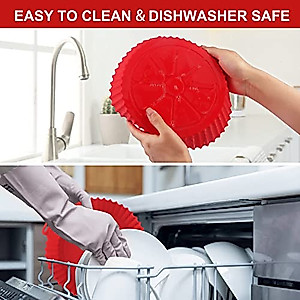 2-Pack Air Fryer Silicone Liners Pot for 3 to 5 QT, Silicone Air Fryer Liners Basket, Food Safe Air Fryer Oven Accessories, Reusable Air Fryer Silicone Liners Inserts (Top 8in,Bottom 6.8in)