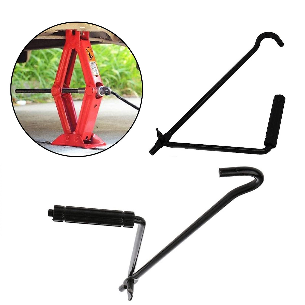 TorSor 2 Pack Car Scissor Jack Crank Handle Replacement Labor-Saving Quick Lug Handle Instead of Jack Ratchet Wrench for Car Jack Kit Scissor Lift Jack Emergency Tire Changing Jacks