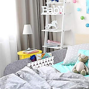 Cosie Covers Bed Rail for Toddlers, Toddler Bed Rail Guard for Baby Kids, Extra Tall, Fits Twin, Full, Queen and King Foldable Side Rail - Standard 43" Grey