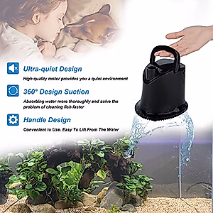 Hachtecpet Submersible Fountain Water Pump: 810 GPH 60W Ultra Quiet Adjustable Flow Pond Pump for Garden |Aquarium | fish tank | Pool | Hydroponics | Waterfall | with 6ft Power Cord & Portable Handle