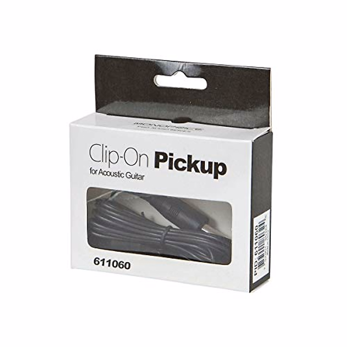 Monoprice Clip On Pickup - 1/4-Inch Straight Plug, Easy Tuning, 8 Foot Cable, Black